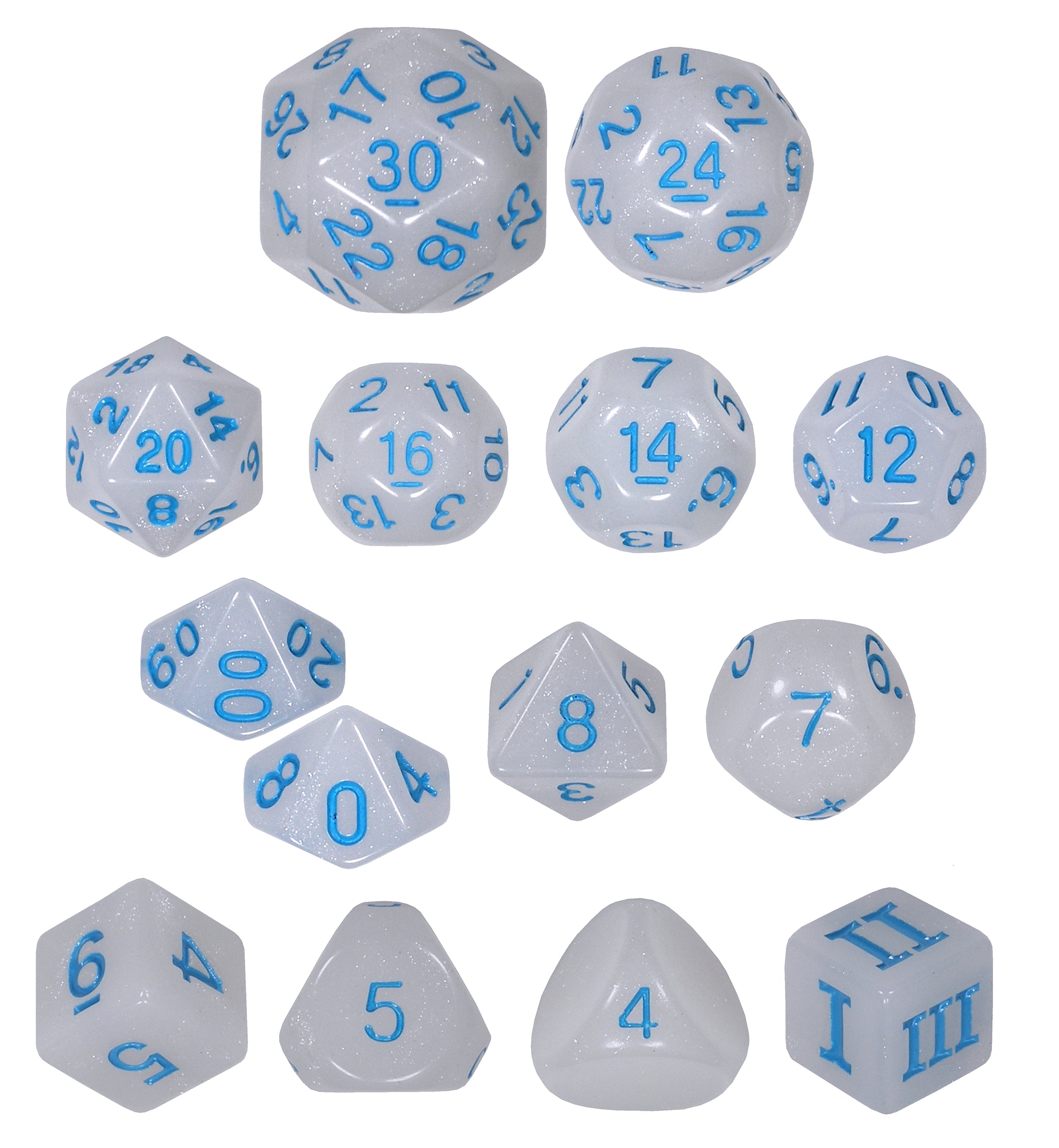Specialty 14 Unusual DCC Dice Set - Ray of Frost – Impact! Miniatures