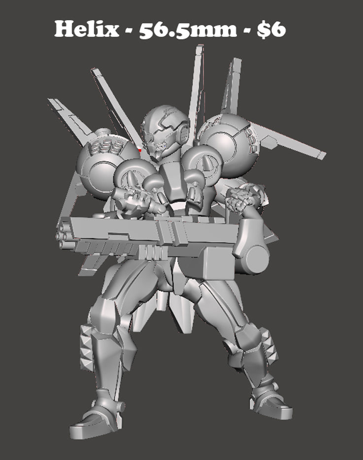 Whisper Mecha / Mech - Helix - One Piece Model – Impact! Miniatures