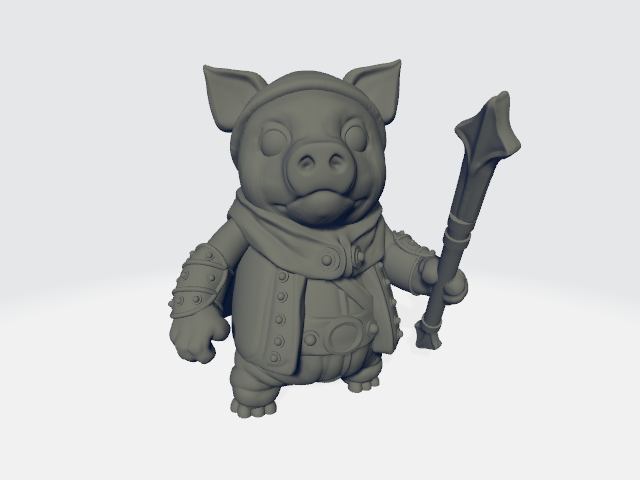 Seahorse 3D - Pig Fighter – Impact! Miniatures