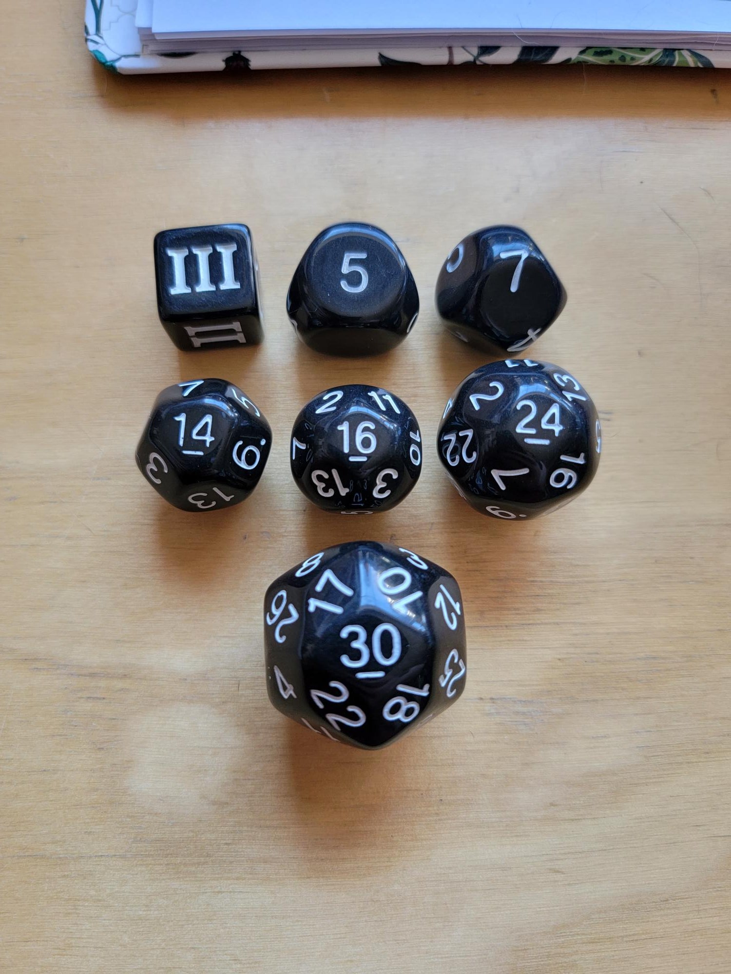 DCC Special 7 Dice Set - Black – Impact! Miniatures
