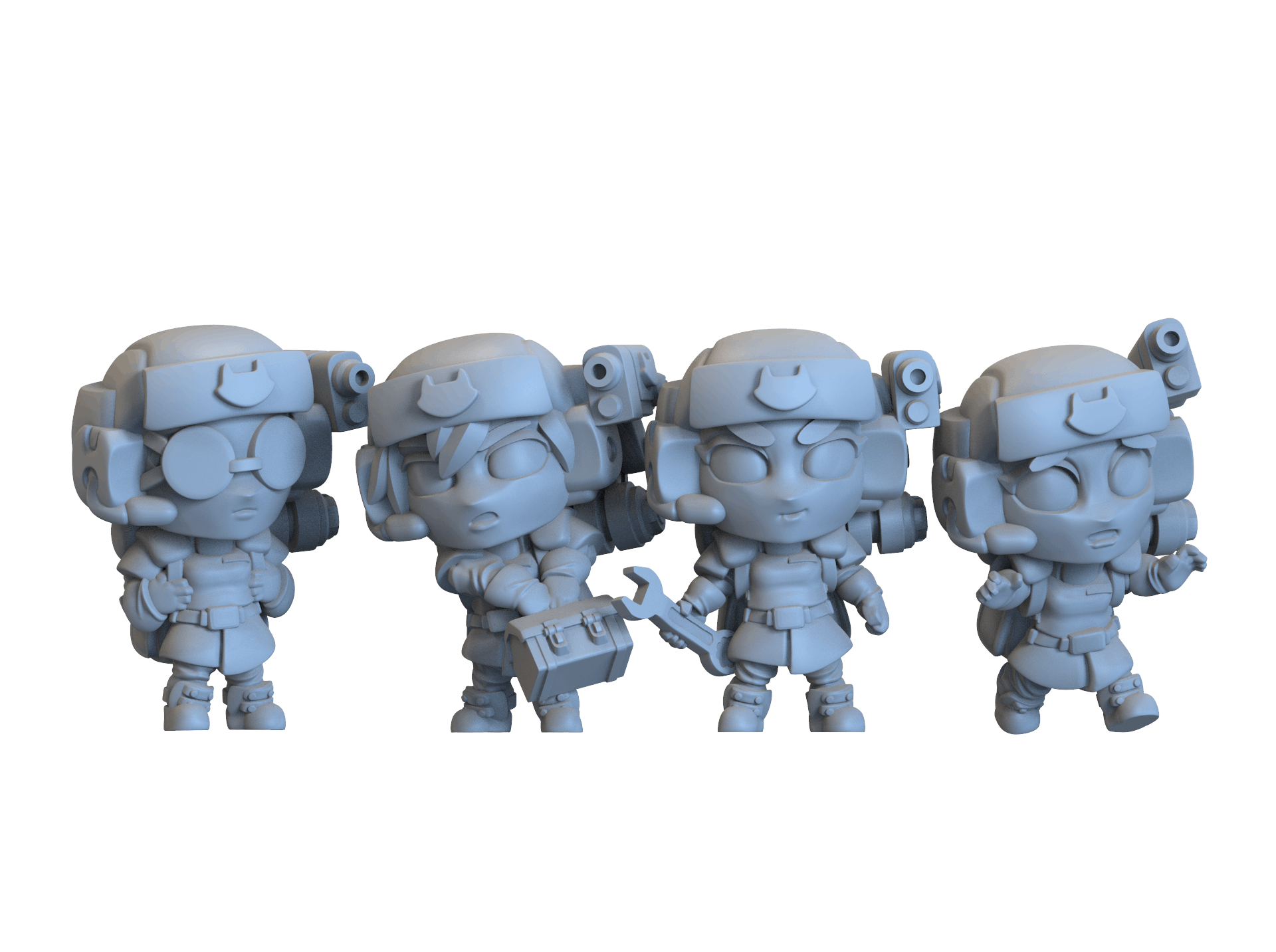 Chibi SoC Engineer Squad – Impact! Miniatures