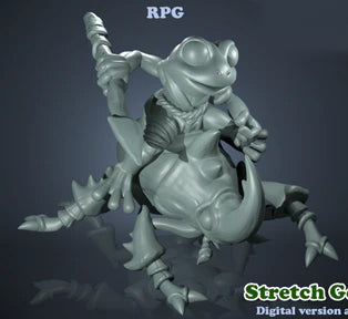 Frogfolk RPG Rhinoceros Beetle Rider – Impact! Miniatures