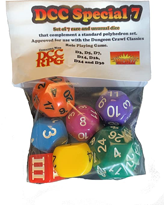 DCC Special 7 - Rainbow - Set of 7 Rare and Unusual RPG dice Approved ...