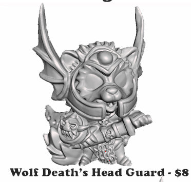 Chibi Tooth & Sword Wolf Death's Head Guard – Impact! Miniatures