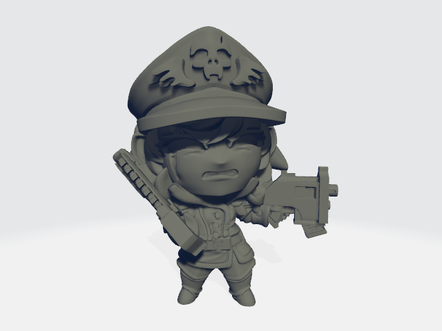 Chibi SoC - Angry Commissar – Impact! Miniatures