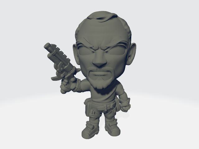 Capsule Chibi - Space Cowboys - Space Mercenary (Gun) – Impact! Miniatures