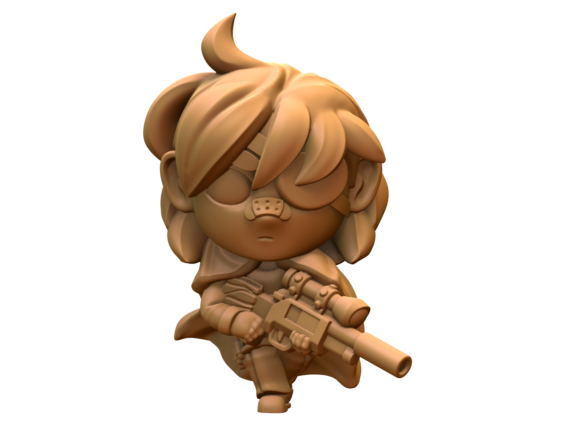 Capsule Chibi - Female Fantasy Sniper (Gun) – Impact! Miniatures