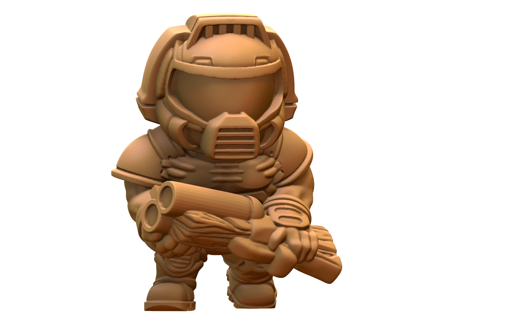 Capsule Chibi - Classic Doomguy W/Gun – Impact! Miniatures