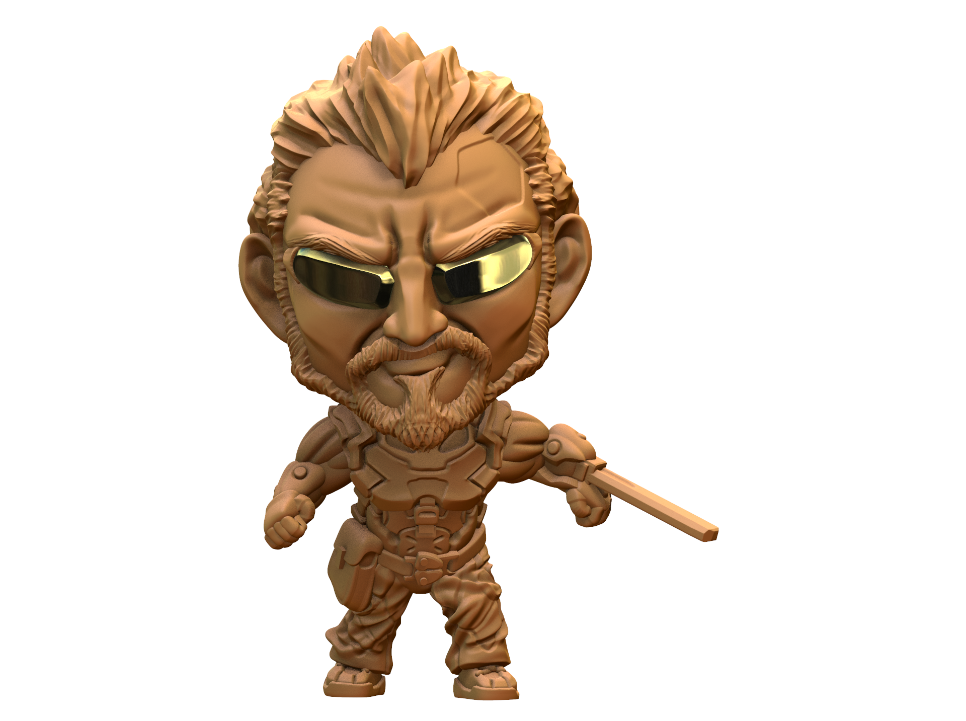 Capsule Chibi - Cyborg Adam W/Sword & Glasses – Impact! Miniatures