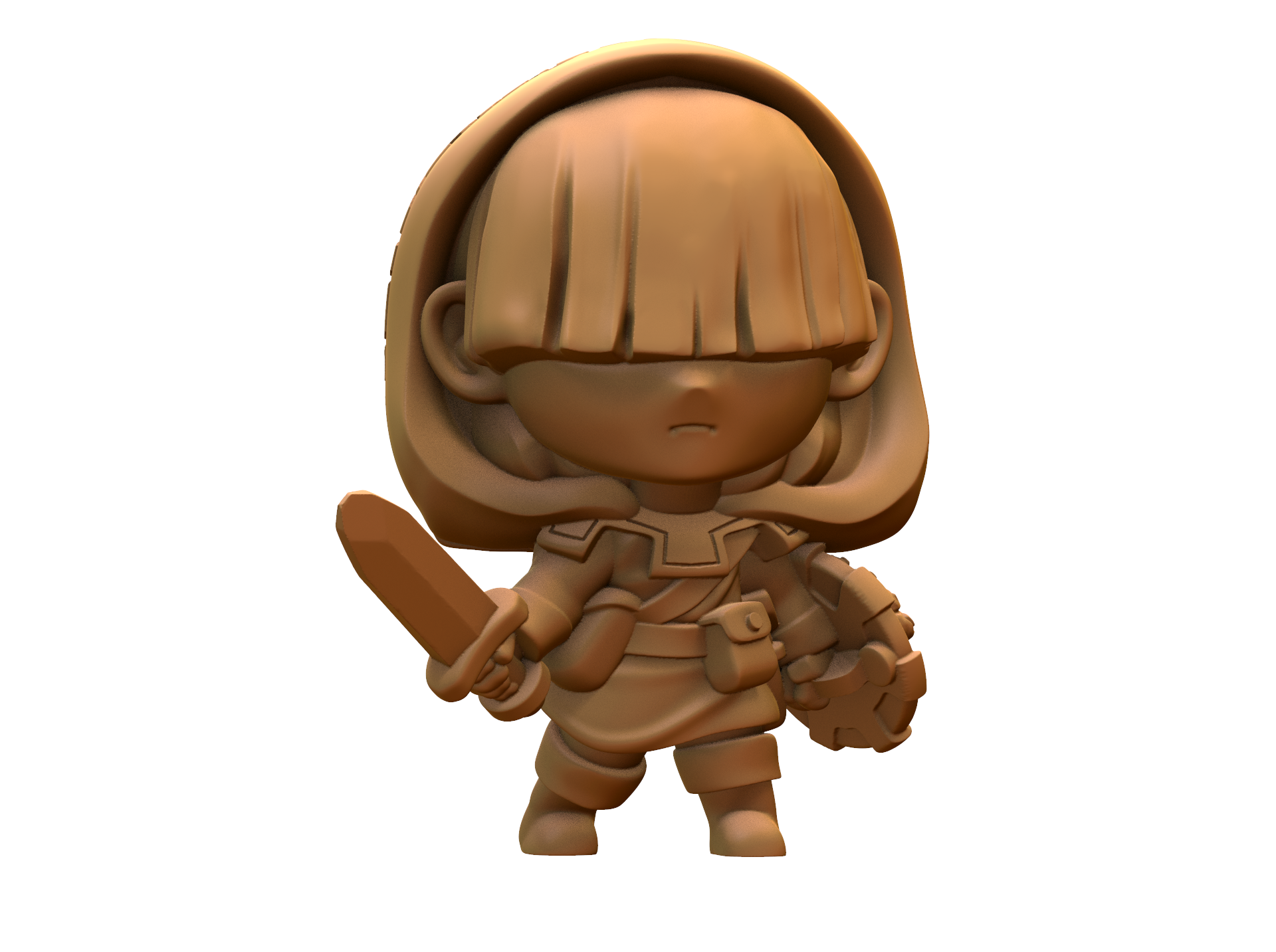 Capsule Chibi - Bandit Band II (Shortsword and Shield) – Impact! Miniatures